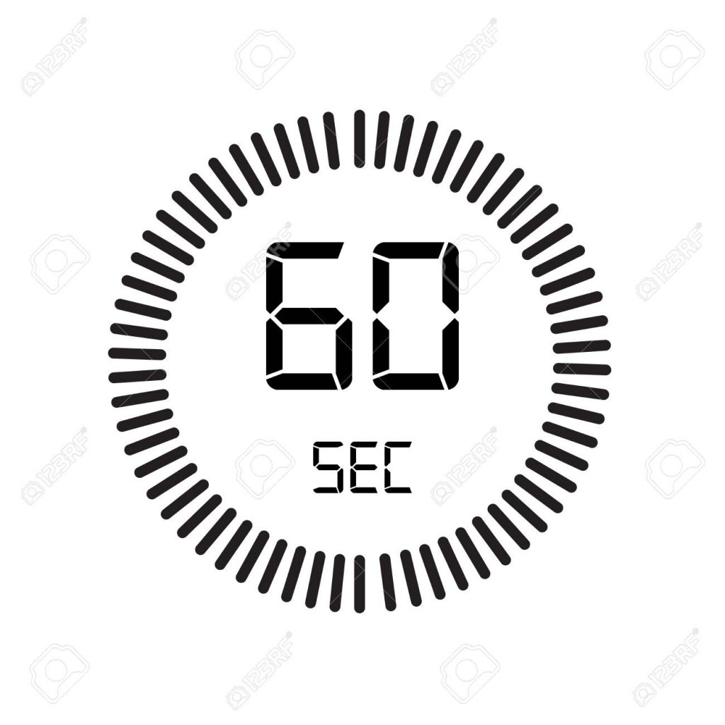The 60 seconds icon, digital timer. clock and watch, timer, coun : Kids ...